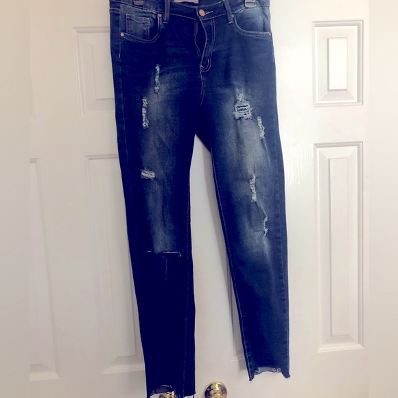 K’smore | Jeans | Lnwot Ks More Dark Denim Faded Ripped Skinny Jeans ...